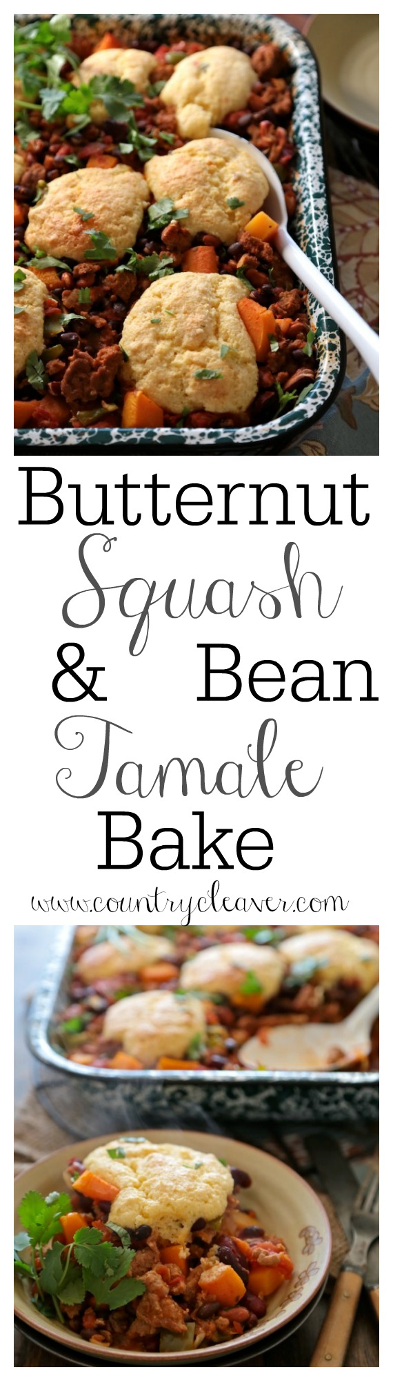 Butternut Squash and Bean Tamale Bake - Homemade Home