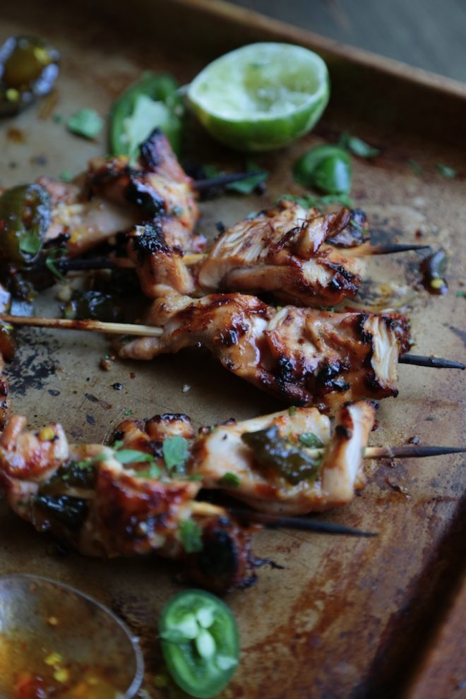 Cowboy Candy Chicken Skewers - Homemade Home