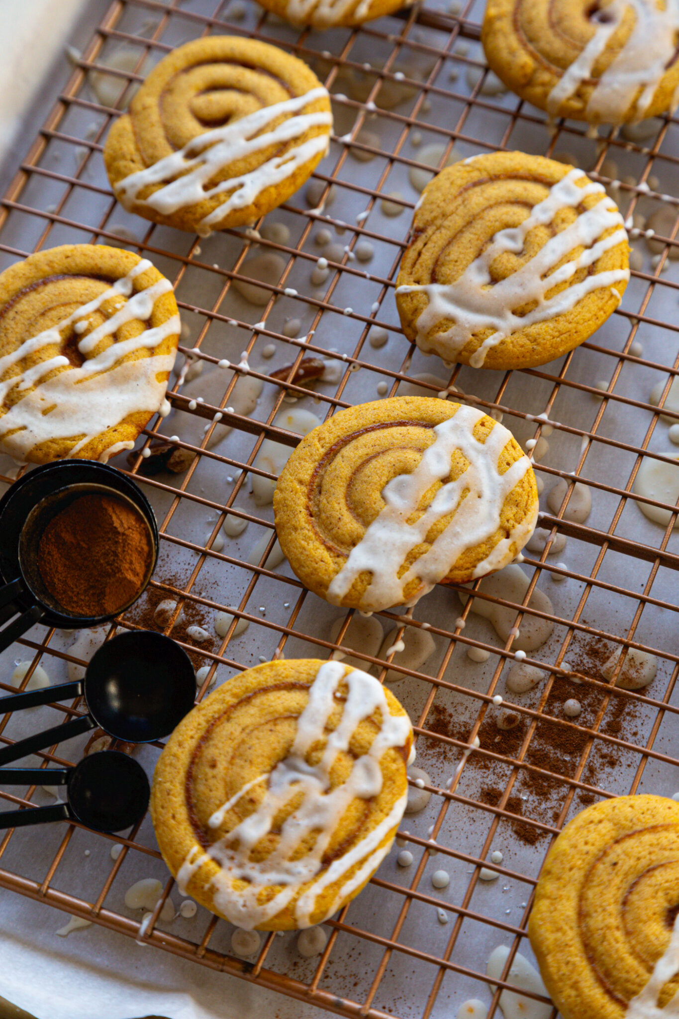 Pumpkin Spice Pinwheel Cookies - Homemade Home
