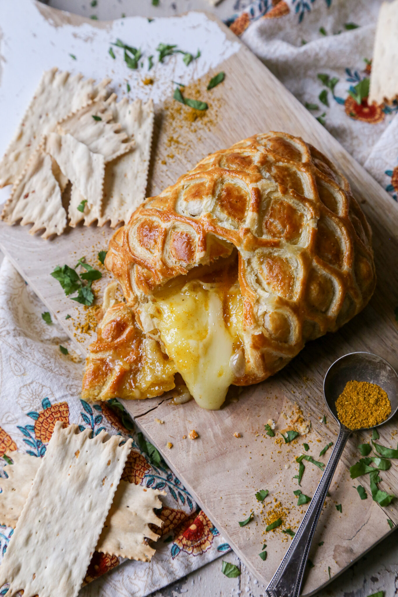 Apricot Curry Baked Brie - Homemade Home